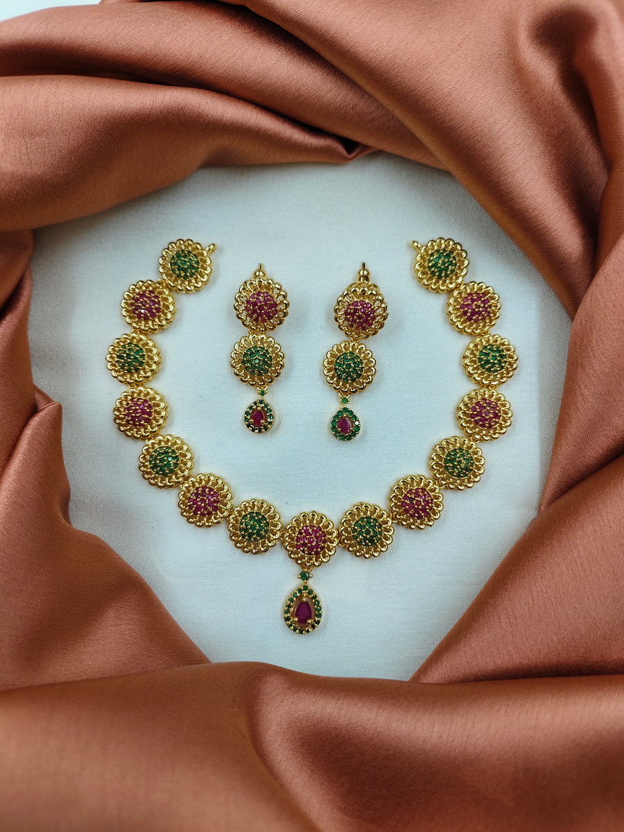 AMERICAN DIAMOND(AD)-NECKLACE SET – Kanchi Plaza Fashion Hub Private LTD