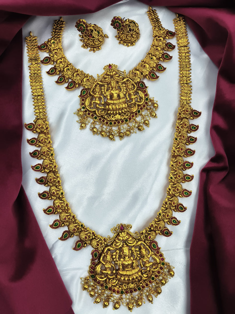 PREMIUM QUALITY MATTE FINISH COMBO JEWELLERY SET – Kanchi Plaza Fashion ...