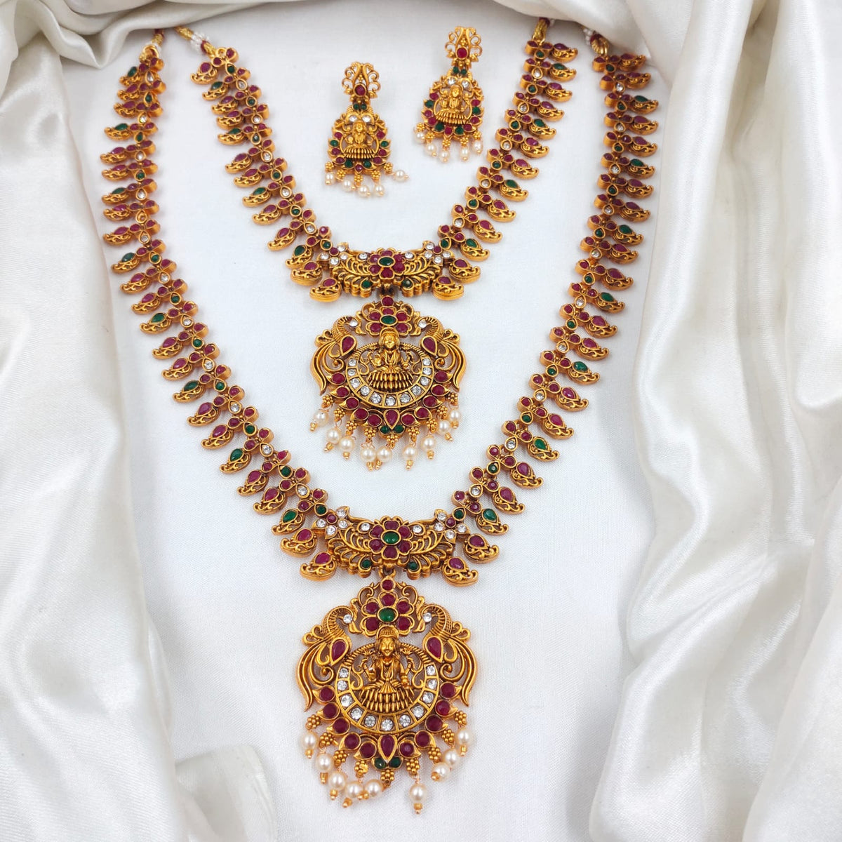 PREMIUM QUALITY MATTE FINISH COMBO JEWELLERY SET – Kanchi Plaza Fashion ...